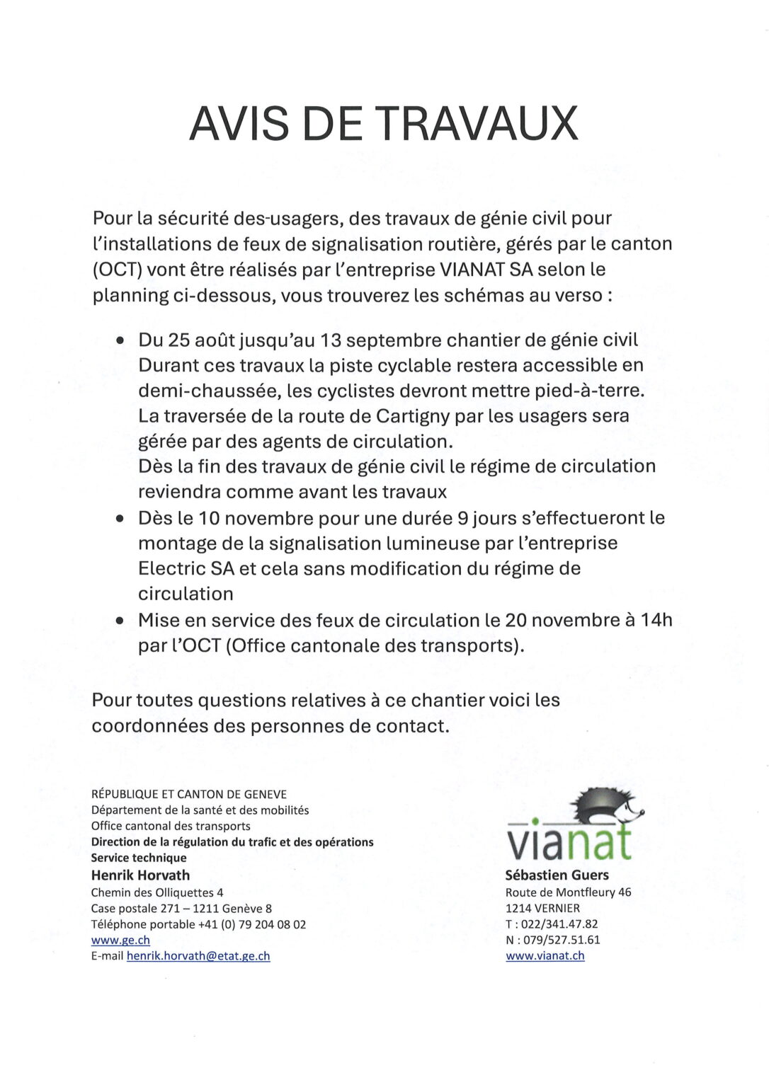 Commune de Cartigny – République et canton de Genève