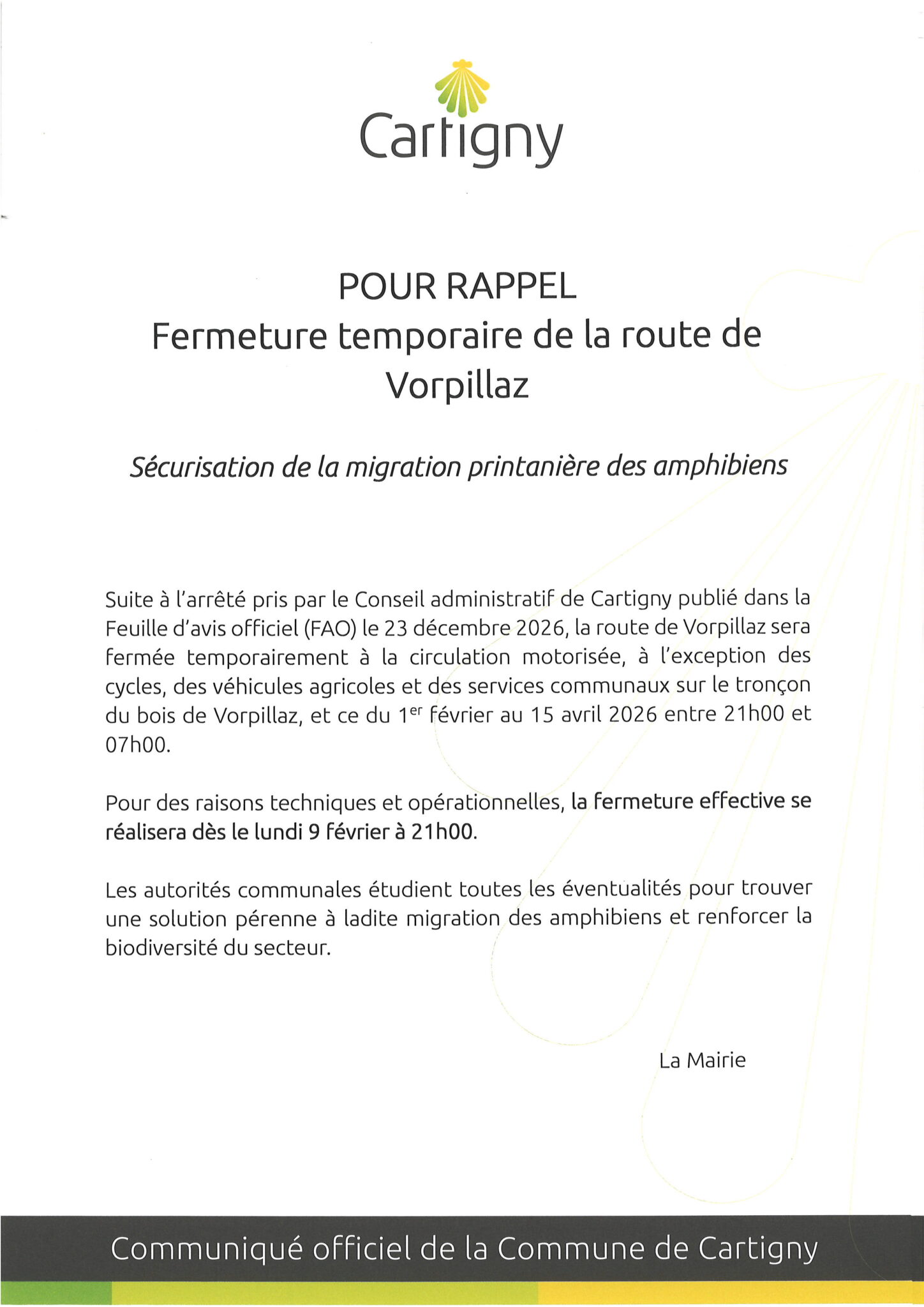 Commune de Cartigny – République et canton de Genève